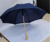 China Eco Friendly Auto Open Wood Umbrella 23 Inch 8 Panel Fiberglass Ribs Pongee Fabric for sale