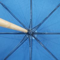 China Eco Friendly Auto Open Wood Umbrella 23 Inch 8 Panel Fiberglass Ribs Pongee Fabric for sale