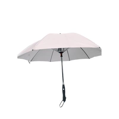 China Custom Logo 23 Inch Pongee Fan Umbrella with Steel Shaft and Fiberglass Frame for sale