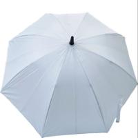 China Custom Logo 23 Inch Pongee Fan Umbrella with Steel Shaft and Fiberglass Frame for sale