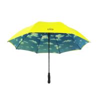 China Double Layer Windproof Golf Umbrella 68 Inch Arc Large Canopy Heavy Duty for sale