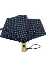 China Three-Fold Wavy Umbrella With Wooden Handle Automatic Opening And Closing Windproof for sale