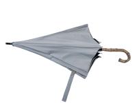 China 260g Bamboo Handle Stick Umbrella 21 Inch Black UV Coating Fiberglass Shaft for sale