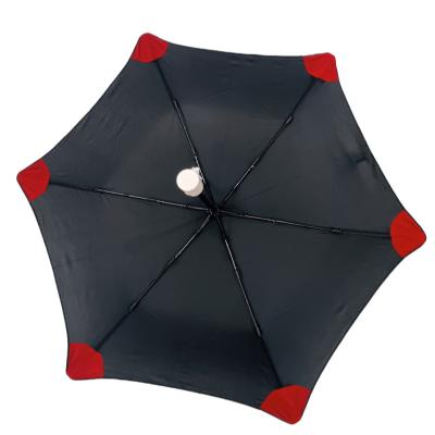 China 21 Inch Automatic Folding Travel Umbrella with Fiberglass Frame and Metal Shaft for sale