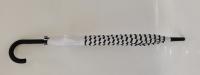 China 23 Inch Auto Open Stick Umbrella 8 Fiberglass Ribs J Shape Rubber Coated Handle for sale