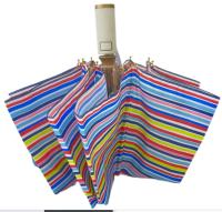 China Automatic 3-Fold Compact Umbrella With Sturdy Metal Frame And Plastic Handle for sale