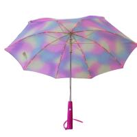 China 19 Inch Steel Fiberglass Windproof Pongee LED Safety Flashlight Umbrella for sale