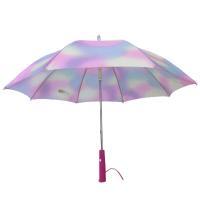 China 19 Inch Steel Fiberglass Windproof Pongee LED Safety Flashlight Umbrella for sale