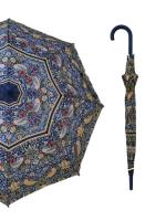 China 23 Inch Auto Open Stick Umbrella 8 Fiberglass Ribs J Shape Rubber Coated Handle for sale