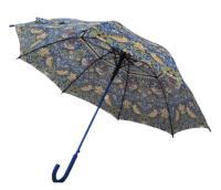 China 23 Inch Auto Open Stick Umbrella 8 Fiberglass Ribs J Shape Rubber Coated Handle for sale