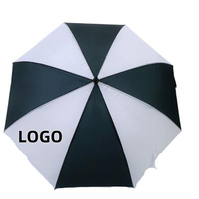 China 27 Inch 8 Ribs Custom Logo Golf Umbrella Fiberglass Frame Auto Open Promotional for sale