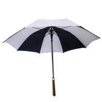 China 27 Inch 8 Ribs Custom Logo Golf Umbrella Fiberglass Frame Auto Open Promotional for sale