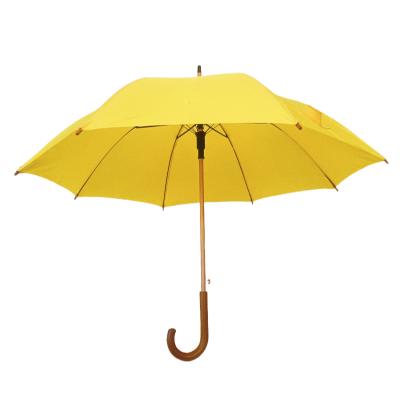China 23 Inch 8 Fiberglass Ribs Hands-Free Stick Umbrella Durable Pongee Fabric Auto Open for sale