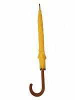 China 23 Inch Windproof Auto Open Stick Umbrella Wooden Shaft Fiberglass 8 Ribs Pongee Fabric for sale