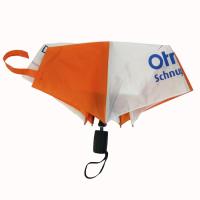 China Compact 3-Fold Automatic Open Umbrella 23 Inch Polyester Canopy Metal Frame for sale
