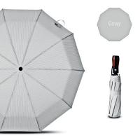 China 27 Inch Automatic 3 Fold Umbrella Pongee Fabric Metal Frame Custom Color for sale