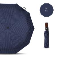 China 27 Inch Automatic 3 Fold Umbrella Pongee Fabric Metal Frame Custom Color for sale