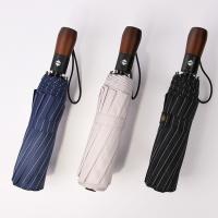 China 27 Inch Automatic 3 Fold Umbrella Pongee Fabric Metal Frame Custom Color for sale