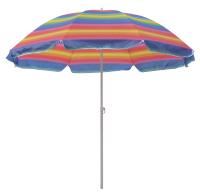 China 42 Inch Steerable Metal Beach Umbrella with UPF 50+ Protection and 210T Oxford Fabric for sale