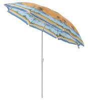 China 42 Inch Steerable Metal Beach Umbrella with UPF 50+ Protection and 210T Oxford Fabric for sale