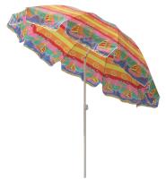 China 42 Inch Steerable Metal Beach Umbrella with UPF 50+ Protection and 210T Oxford Fabric for sale