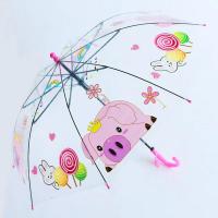 China Fiberglass Ribs Auto Open Transparent Umbrella 23 Inch for Children for sale