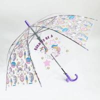 China Fiberglass Ribs Auto Open Transparent Umbrella 23 Inch for Children for sale