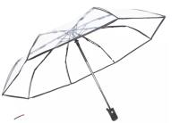 China Conveniently Compact Transparent Three-fold Umbrella Fits In A Bag for sale
