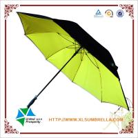 China 34 Inch Auto Open Golf Umbrella with Fiberglass Frame and Rubber Grip Handle for sale