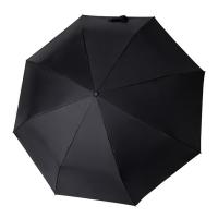 China 8 Ribs Fiberglass Automatic 3 Fold Umbrella With Wood Handle for sale