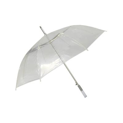 China Clear Canopy Umbrella 23 Inches Fiberglass Ribs Aluminum Shaft Auto Open Transparent Rain Umbrella for sale