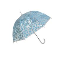 China 23 Inches Transparent Rain Umbrella with Fiberglass Shaft Custom Logo Package for sale