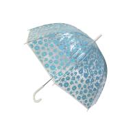 China 23 Inches Transparent Rain Umbrella with Fiberglass Shaft Custom Logo Package for sale