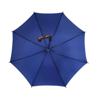 China Customized Golf Umbrellas With Wooden Handle And Metal Ribs In Polyester / Pongee Fabric for sale