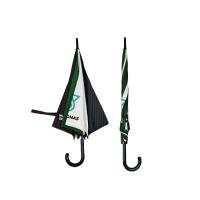 China 27 Inch 8K Black Matt Fiberglass Frame Golf Umbrella Auto Open Custom Logo for sale