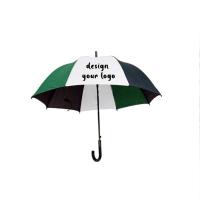 China 27 Inch 8K Black Matt Fiberglass Frame Golf Umbrella Auto Open Custom Logo for sale
