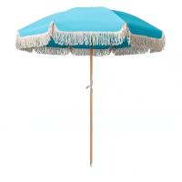 China 42 Inch UPF 50+ UV Beach Umbrella with Auto Open/Close - 210T Oxford Cloth Silver Coating for sale