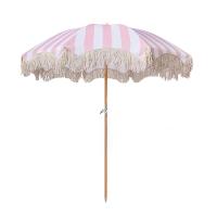 China 42 Inch UPF 50+ UV Beach Umbrella with Auto Open/Close - 210T Oxford Cloth Silver Coating for sale