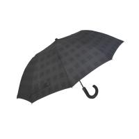 China 23 Inch 2 Fold Automatic Umbrella With Wood Handle for sale