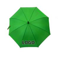 China 23 Inch Straight Umbrella 190T Pongee Fabric Metal Fiberglass Frame Auto Open for sale