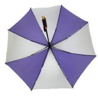 China 27 Inch 190T Pongee Fabric Windproof Golf Umbrella Fiberglass Frame Auto Open for sale