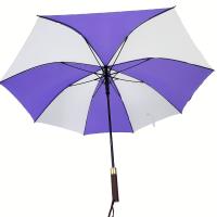 China 27 Inch 190T Pongee Fabric Windproof Golf Umbrella Fiberglass Frame Auto Open for sale
