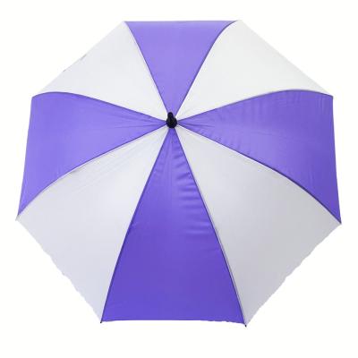 China 27 Inch 190T Pongee Fabric Windproof Golf Umbrella Fiberglass Frame Auto Open for sale