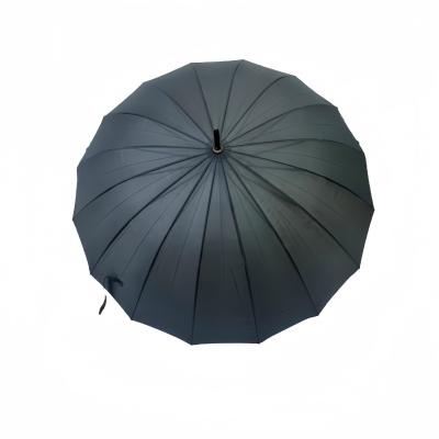China Compact Golf Umbrella 130cm Black Straight Handle for sale