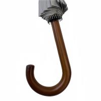 China 23 Inch Windproof Wooden Handle Umbrella 190T Pongee Fabric 24 Ribs 104cm Open Diameter for sale