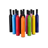 China 105cm Manual Open Custom Wine Bottle Umbrella With Silver Coating for sale