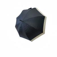 China 190T Pongee Fabric Auto Open Stick Umbrella 23 Inch Fiberglass Frame 8 Ribs for sale