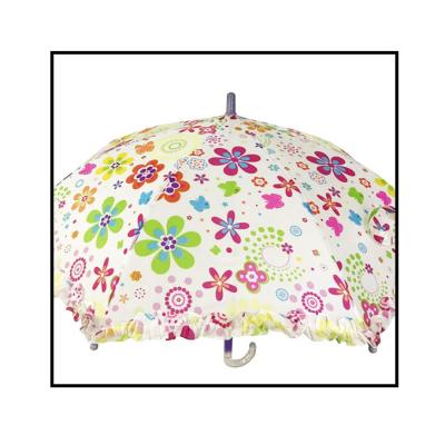 China Kids Compact Umbrella 19 Inch Pongee Fabric Easy Open Close Button for School Travel for sale
