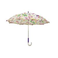 China Kids Compact Umbrella 19 Inch Pongee Fabric Easy Open Close Button for School Travel for sale