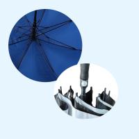China 190T Pongee Fabric Golf Umbrella 29 Inch Silver Coating Metal Fiberglass Frame Auto Open for sale